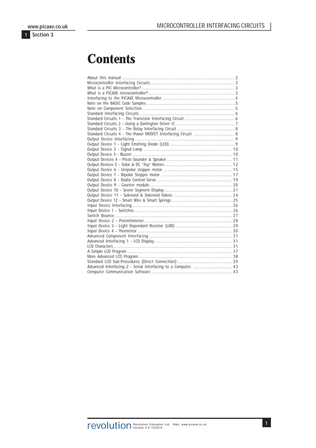Picaxe manual3 interfaces | PDF