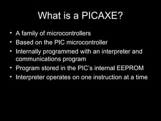 Introduction to PICAXE Microcontrollers | PPT