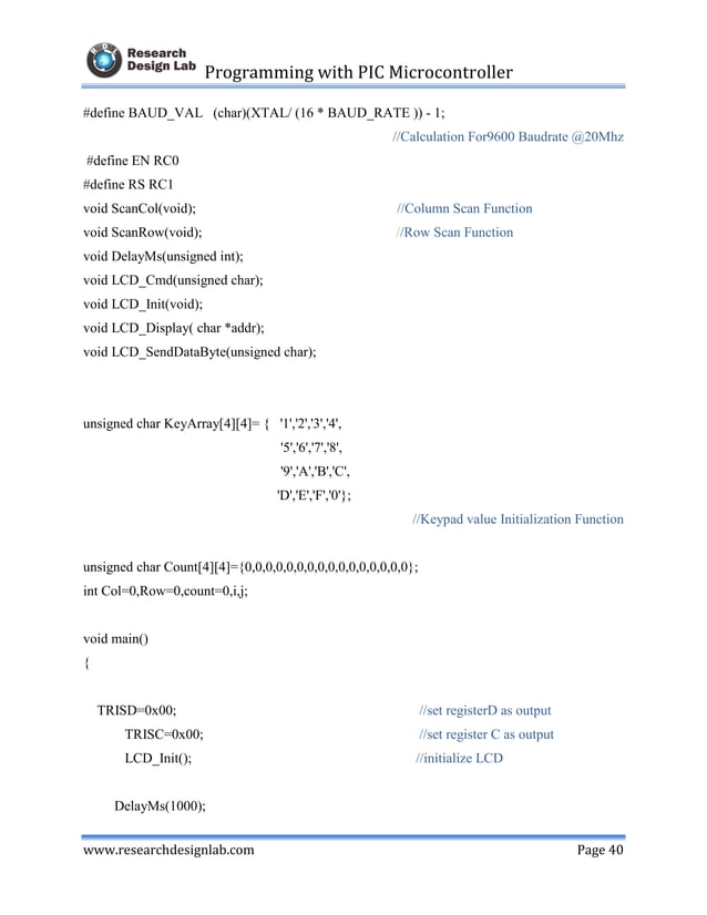 Programming with PIC microcontroller | PDF
