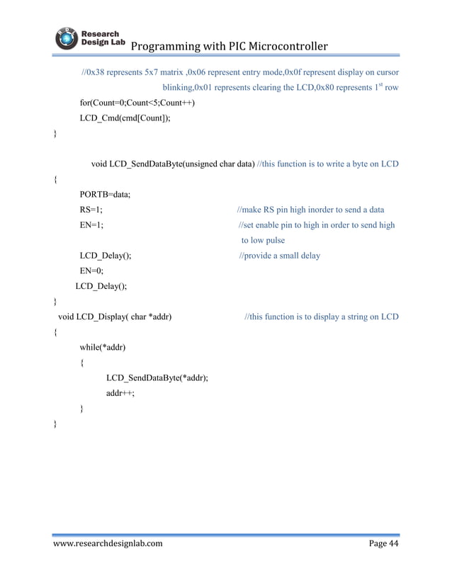 Programming with PIC microcontroller | PDF
