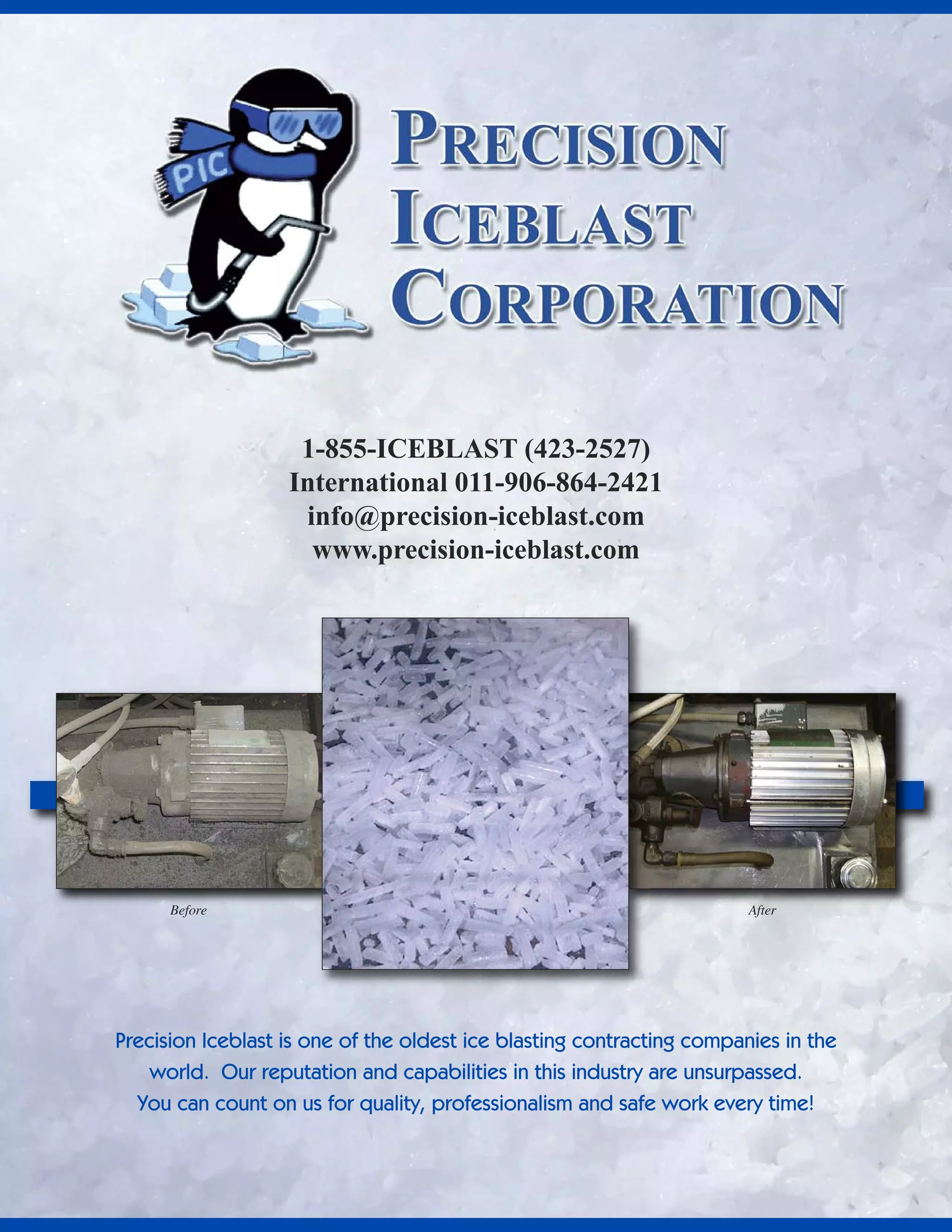 Precision Iceblast Corporation-Dry Ice (CO2) Blasting | PDF