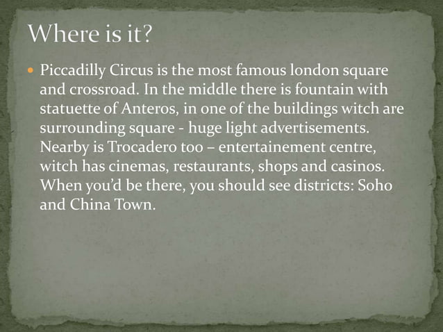 Piccadilly circus | PPT