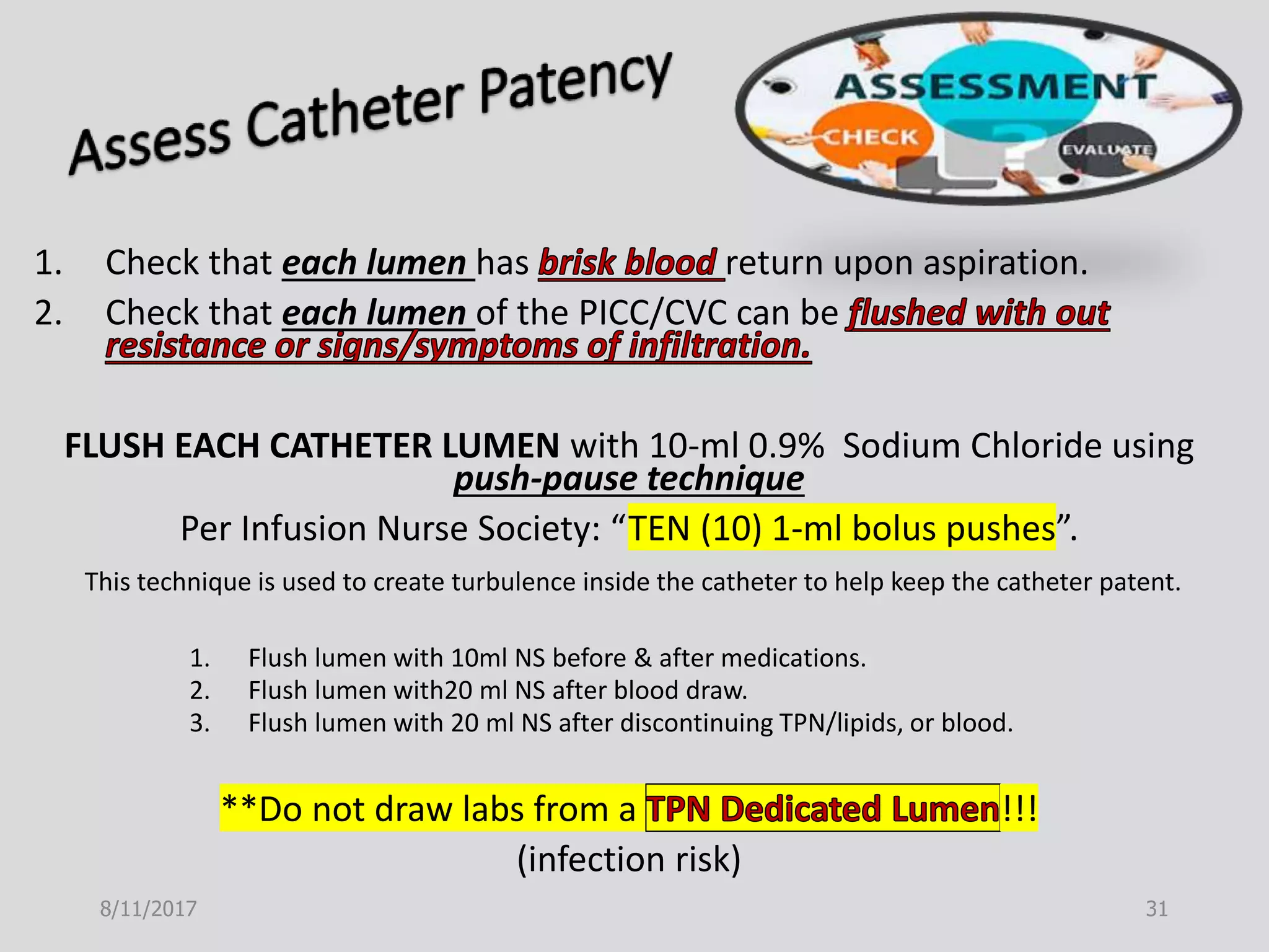 PICC Care and Maintenance Inservice | PPTX