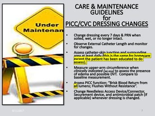 PICC Care and Maintenance Inservice | PPTX