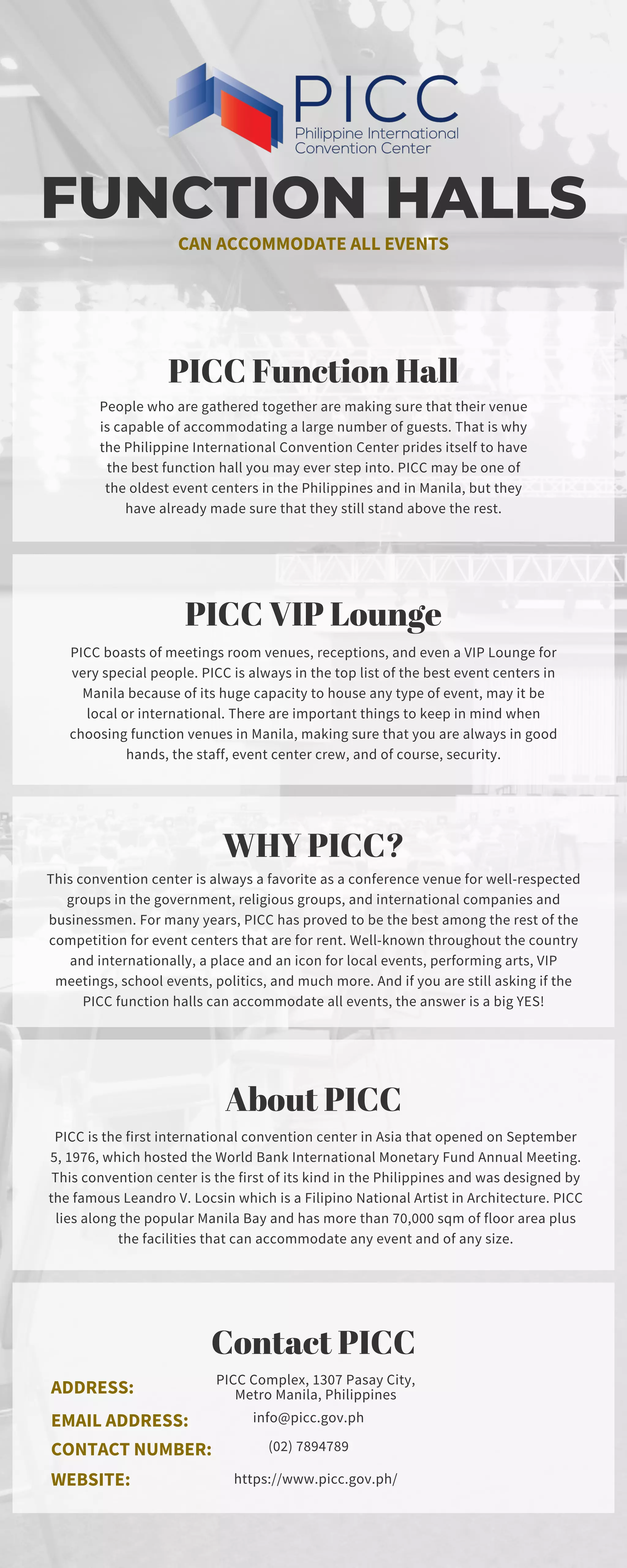 PICC Function Hall | PDF