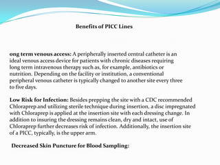 Picc line by abdul fatah | PPTX