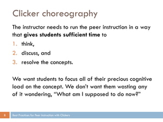Best practices for running peer instruction | PPT