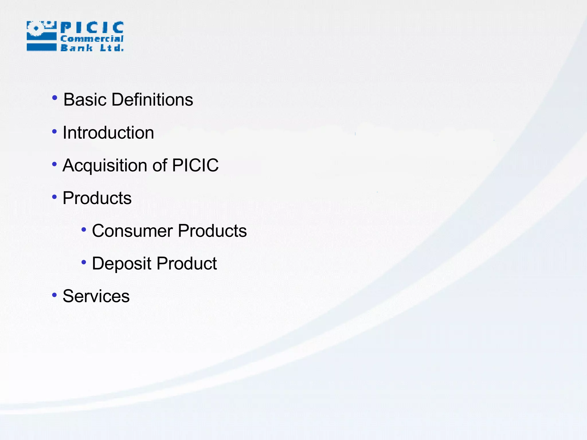 PICIC Commercial Bank | PPT