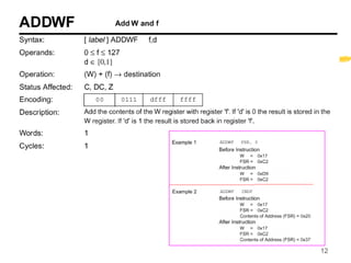 PIC Instruction.pdf , Microprocessor, microcontroller | PDF
