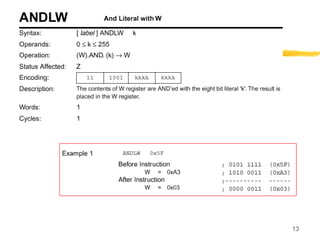 PIC Instruction.pdf , Microprocessor, microcontroller | PDF