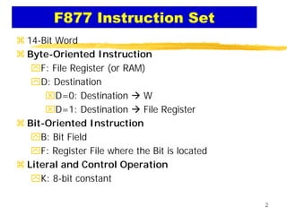 PIC Instruction.pdf , Microprocessor, microcontroller | PDF