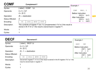PIC Instruction.pdf , Microprocessor, microcontroller | PDF