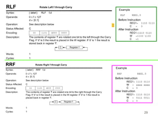 PIC Instruction.pdf , Microprocessor, microcontroller | PDF
