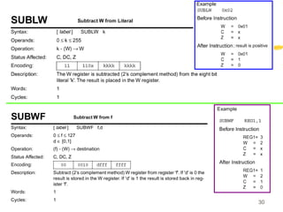 PIC Instruction.pdf , Microprocessor, microcontroller | PDF