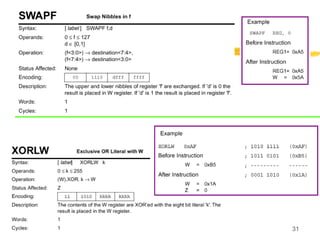 PIC Instruction.pdf , Microprocessor, microcontroller | PDF