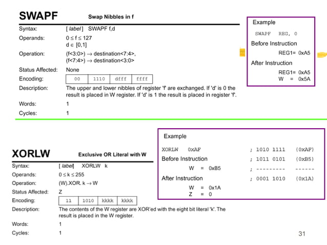 PIC Instruction.pdf , Microprocessor, microcontroller | PDF