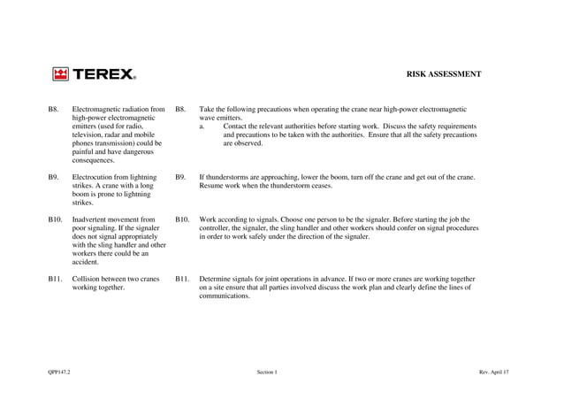 Pick carry-cranes-risk-assessment | PDF | Manufacturing Industry ...