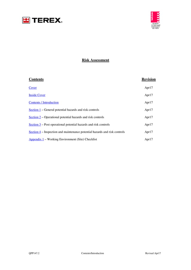 Pick carry-cranes-risk-assessment | PDF | Manufacturing Industry ...