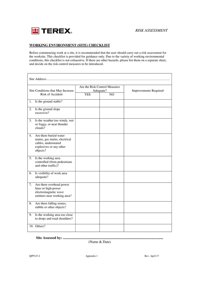 Pick carry-cranes-risk-assessment | PDF | Manufacturing Industry ...