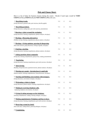 Pick and choose sheet | DOCX