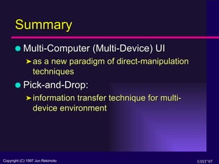 Pick-and-Drop: A Direct Manipulation Technique for Multiple Computer ...
