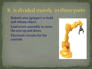Pick and place mechanism | PPTX