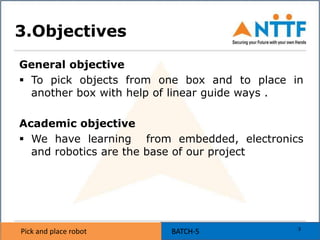 Pick and place robot ppt | PPTX
