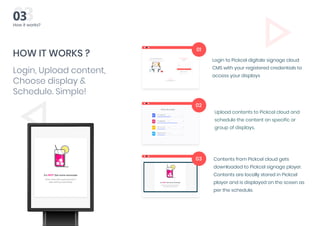 Pickcel digital signage overview | PDF