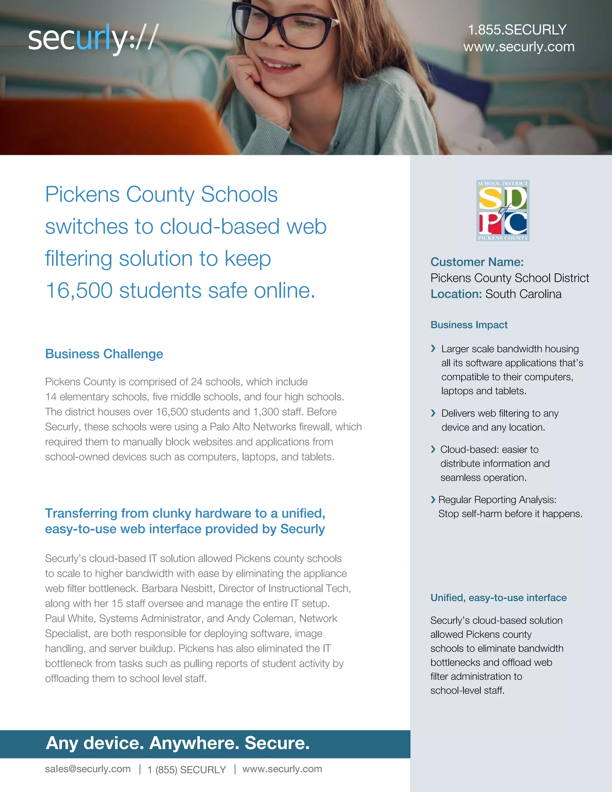 Securly - Pickens County Case Study | PDF