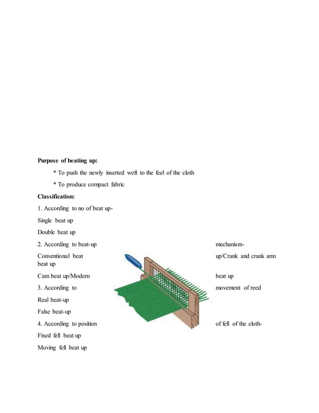 Picking and beating | DOCX | Needlework | Arts and Crafts