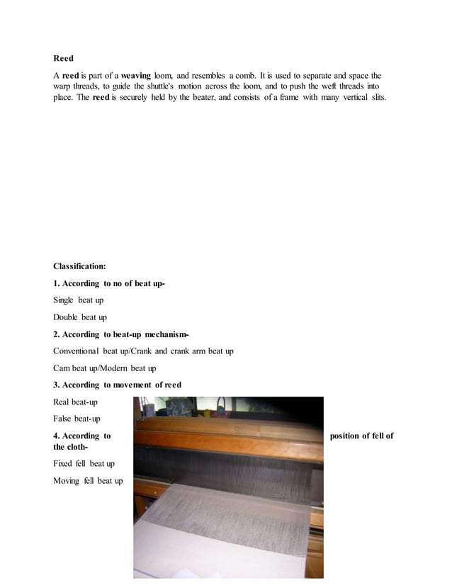 Picking and beating | DOCX | Needlework | Arts and Crafts