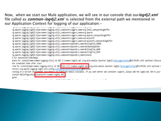 Picking log4j2 for mule | PPT