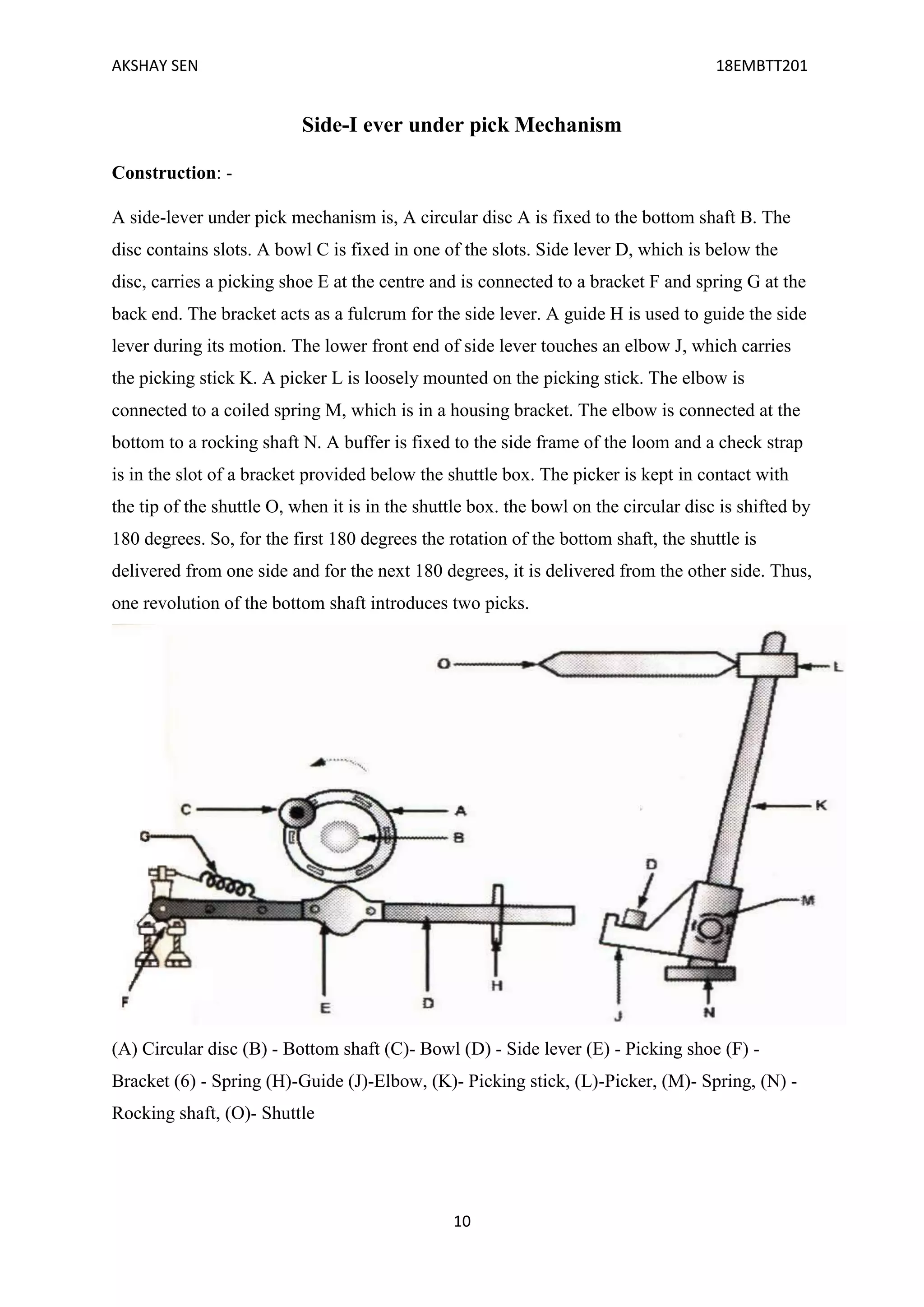 picking mechanism of shuttle | DOCX