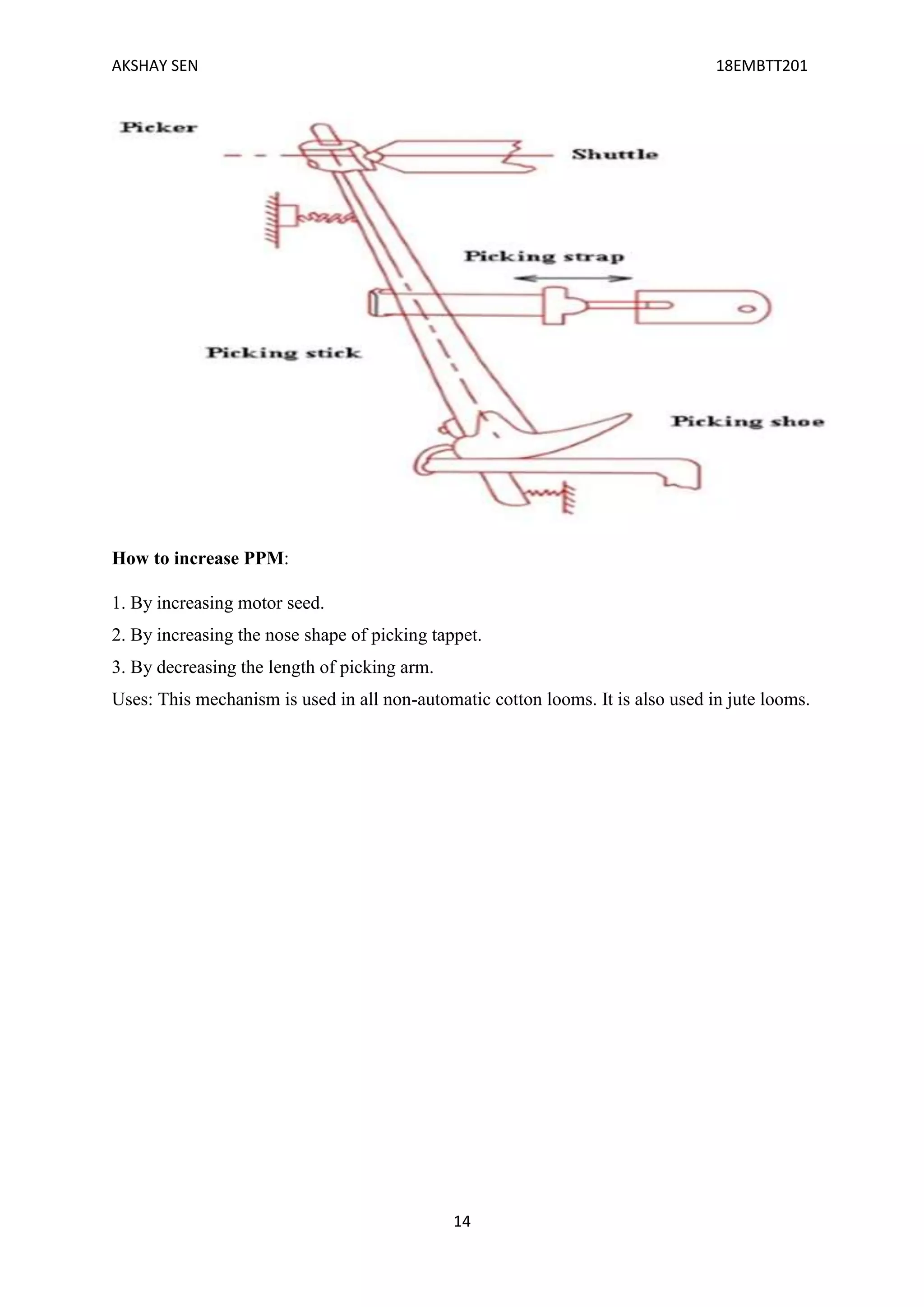 picking mechanism of shuttle | DOCX