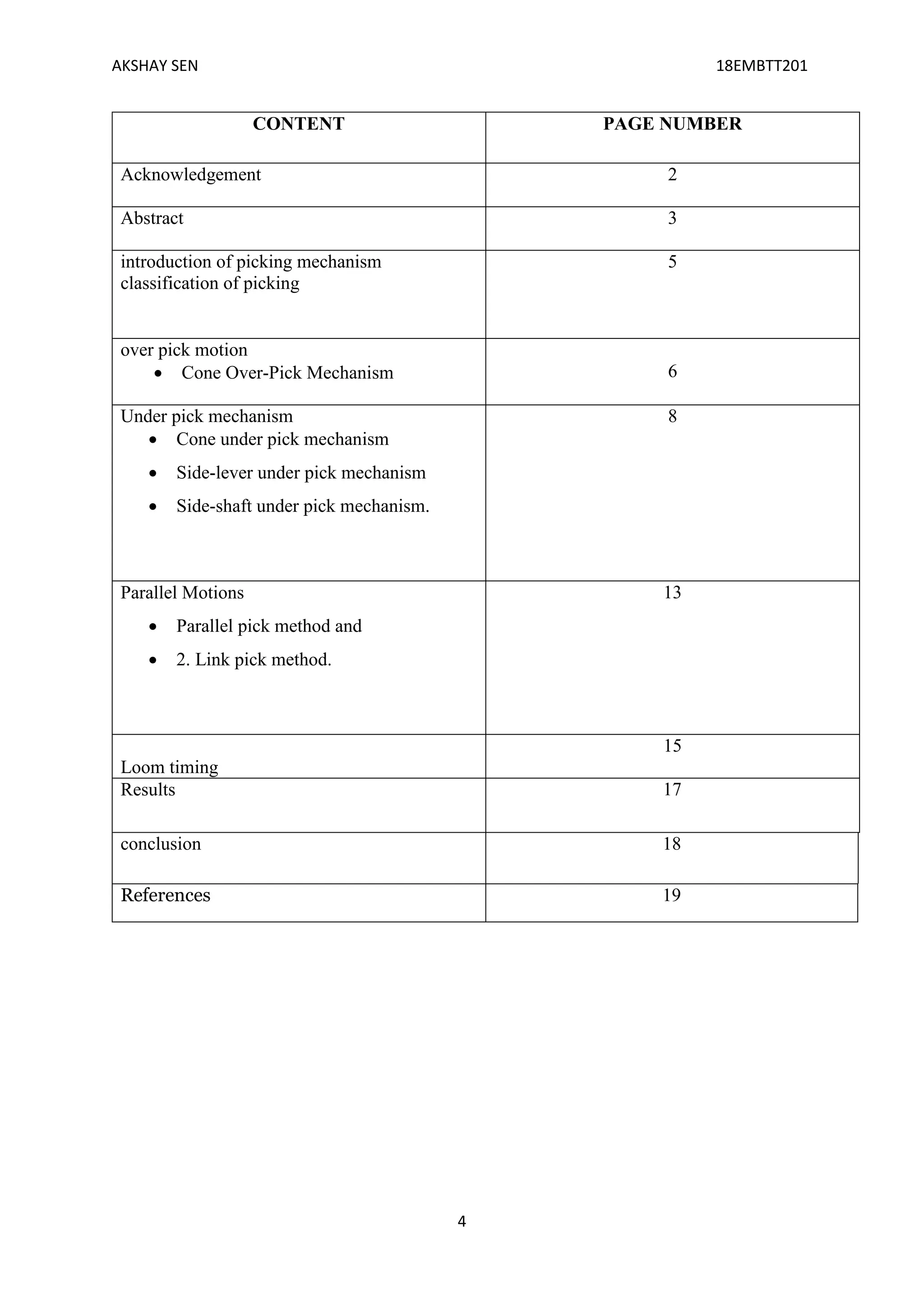 picking mechanism of shuttle | DOCX