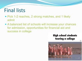 Picking the right college for you | PPTX