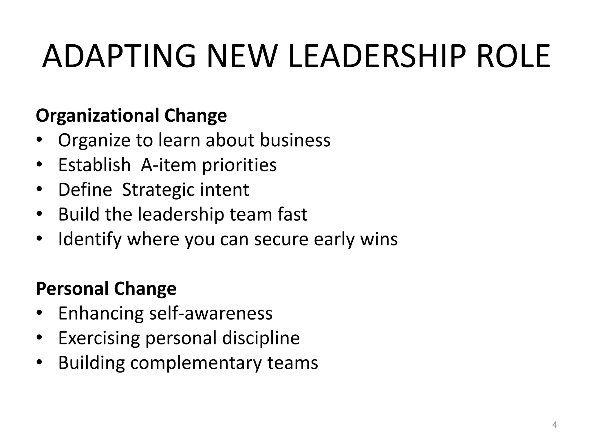 Picking up right transition strategy | PPT