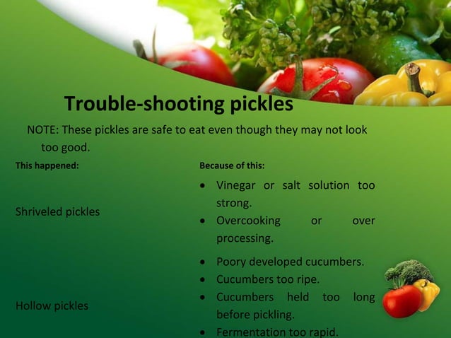 Pickles | PPT | Cooking | Food & Drink