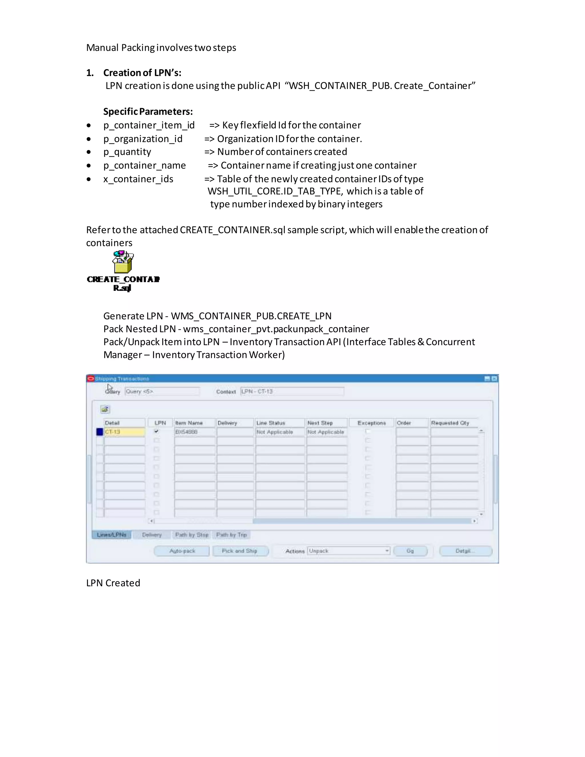 Pick pack and ship confirm process in oracle apps | DOCX