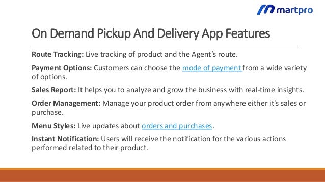 Pick up & delivery | PPT
