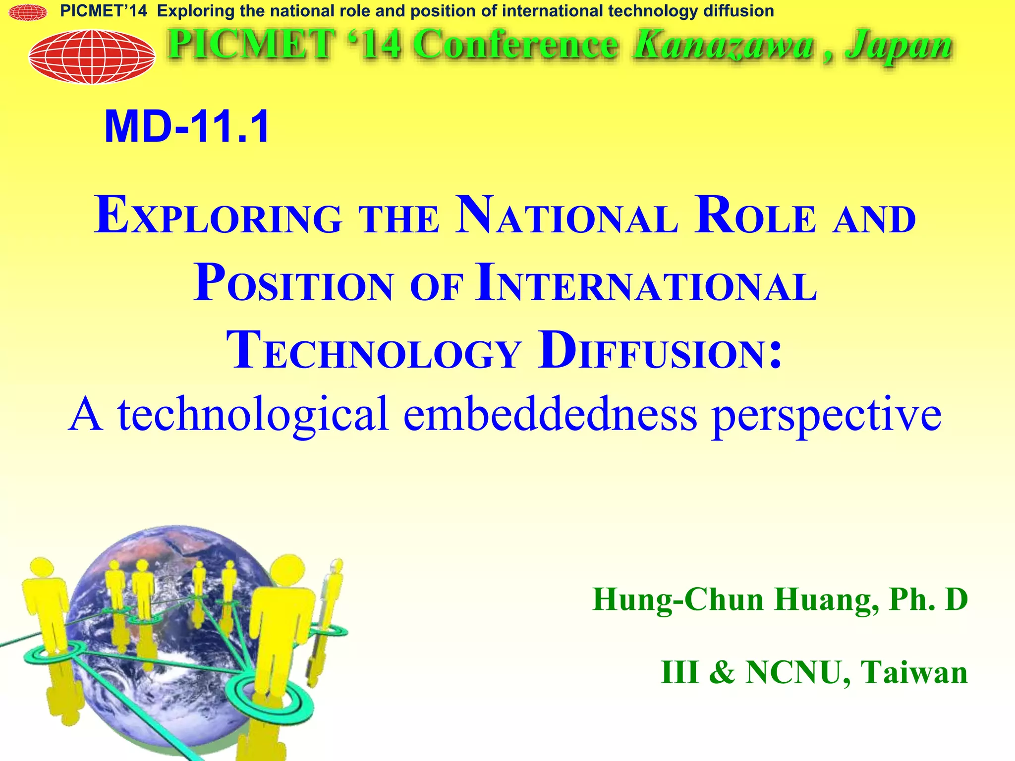 Exploring the national role and position of international technology ...
