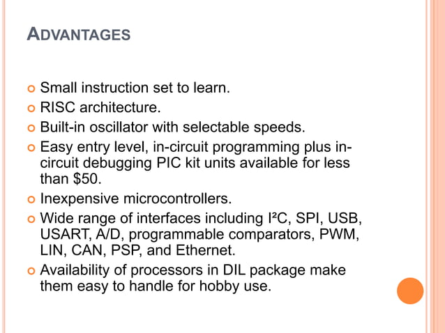 Pic microcontroller architecture | PPTX
