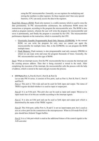 Pic microcontroller architecture | PDF