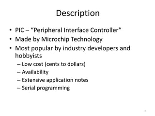 Pic microcontroller kh - | PPTX