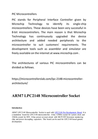Pic microcontrollers | PDF