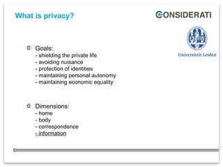 Privacy and visibility in the sensor society | PPT