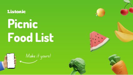 picnic food list | PDF