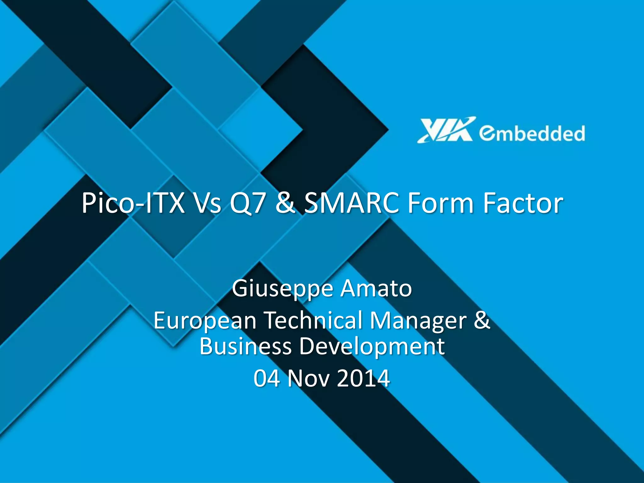 Pico Itx Vs Q7 And Smarc Form Factors Pdf