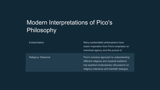 Pico della and his principles and quotes | PPTX