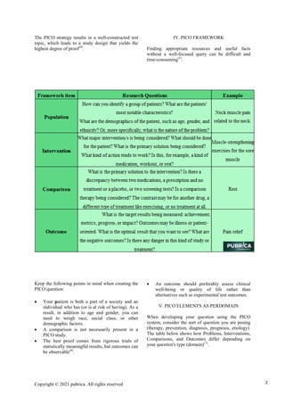 Pico framework for framing systematic review research questions ...